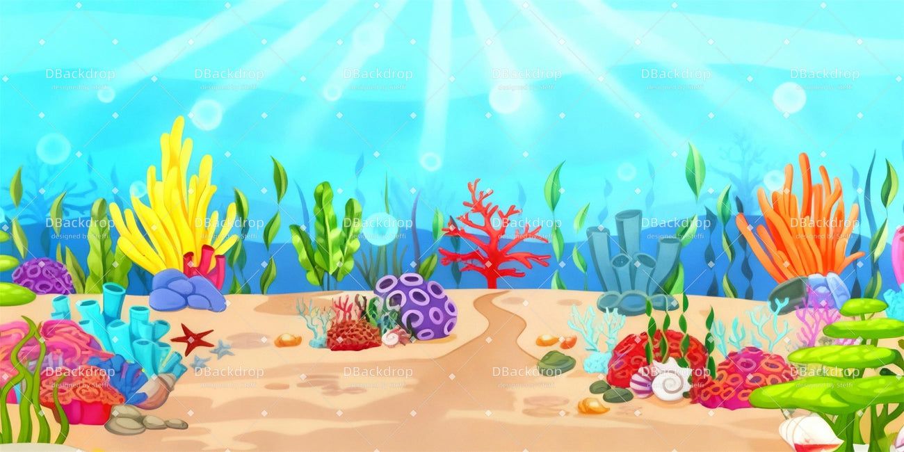 Theater Stage Backdrops Underwater World School Play Backdrop CSH59-T8