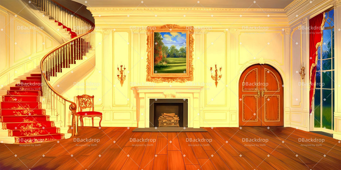 Musical Backdrops Villa Interior Dance Recital Backdrop CSH59-T74
