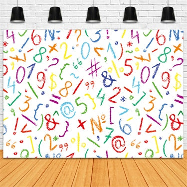 Back to School Chalk Numbers Photography Backdrop BRP7-7 – Dbackdrop