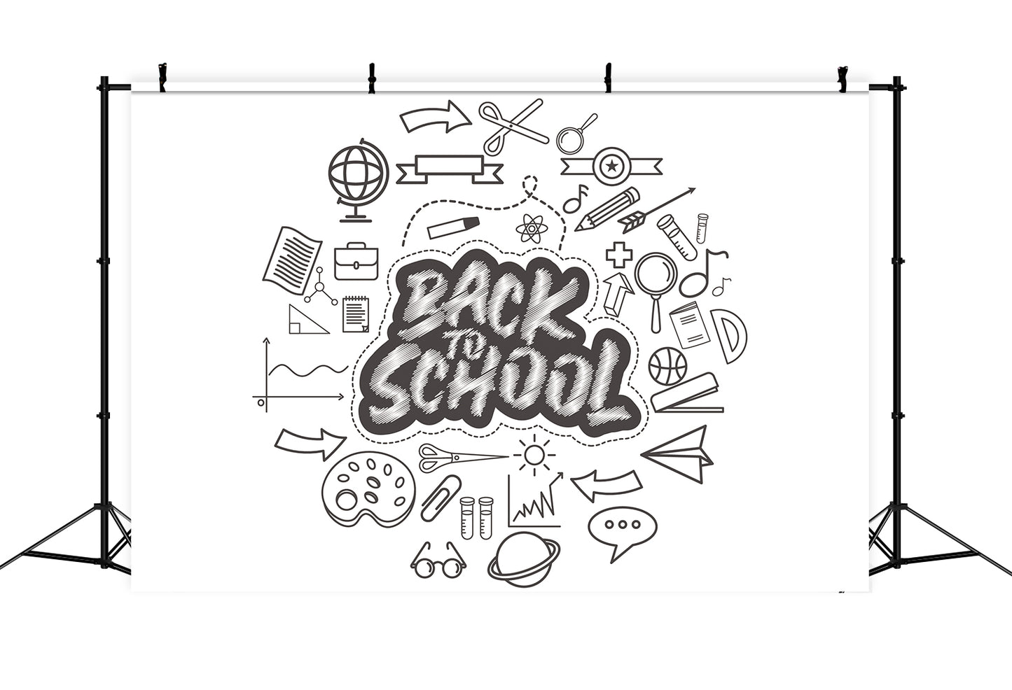 Back to School Grid Printed Photography Backdrop BRP7-5 – Dbackdrop
