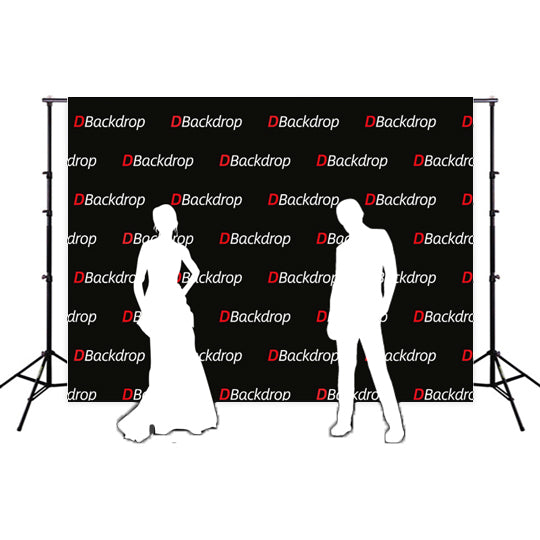 Custom Logo Banner Promotional Events Black Background Backdrop ...