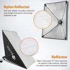 Professional Softbox Lighting Kit Reflector 185W for Studio Photograph