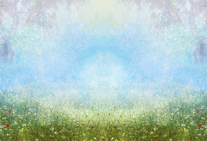 Wild Flowers Field Spring Photography Backdrop D1065