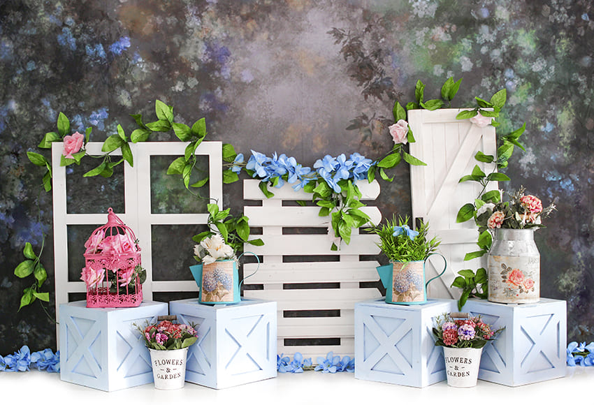 Floral Garden Spring Photography Backdrop D1071 – Dbackdrop