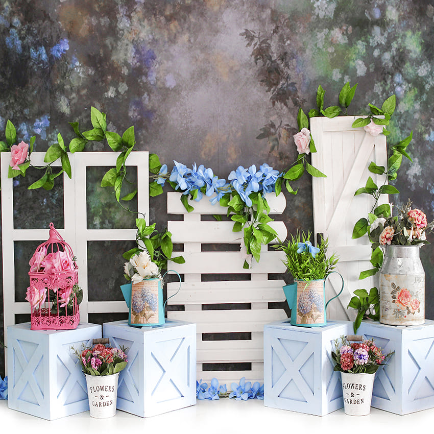 Floral Garden Spring Photography Backdrop D1071 – Dbackdrop
