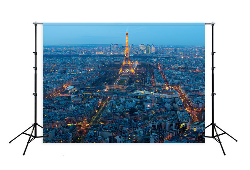 Eiffel Tower Night Paris City Landscape Backdrop for Photo Studio D121 ...