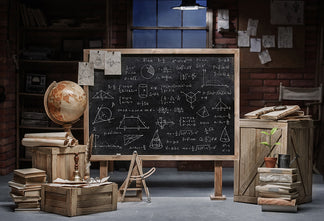 Back to School Theme Workshop Chalkboard Photo Shoot Backdrop D845 ...