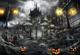 Halloween Night Gate Castle Photography Backdrop D909 – Dbackdrop