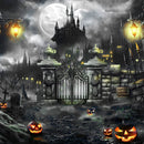 Halloween Night Gate Castle Photography Backdrop D909 – Dbackdrop