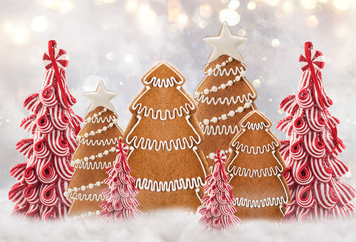 Christmas Gingerbread Forest Photography Backdrop D913