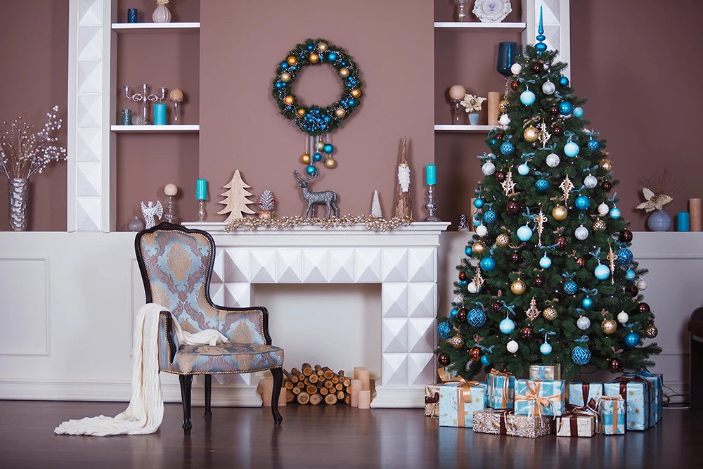 Christmas Decor Xmas Gift Xmas Tree Backdrop for Picture DBD-19377 ...