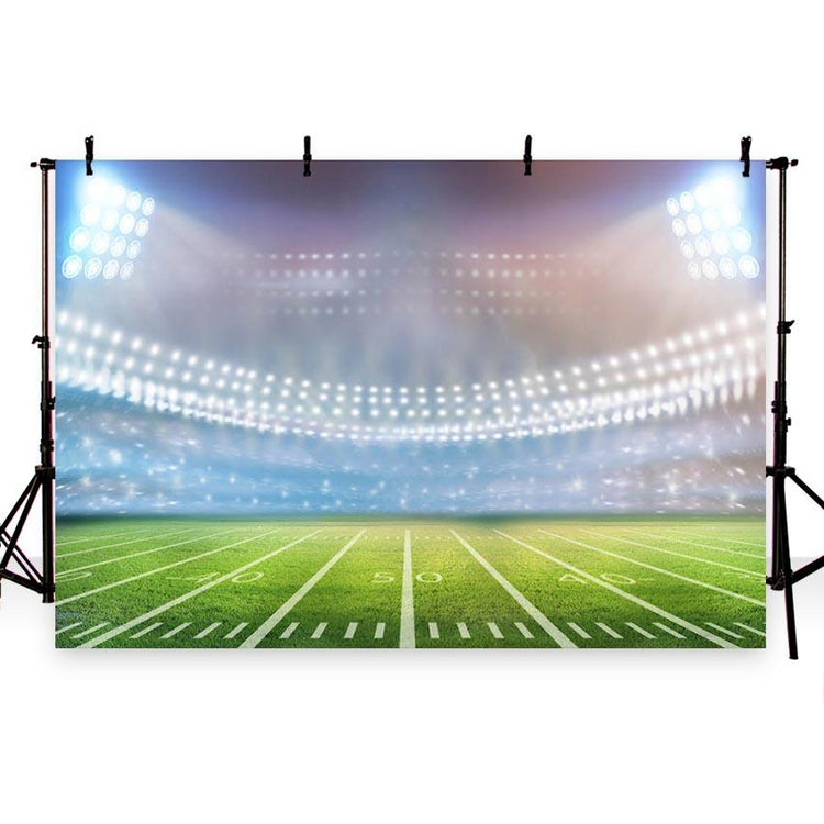 Football Field Backdrop Spotlights Sport Stadium Background for Pictur ...