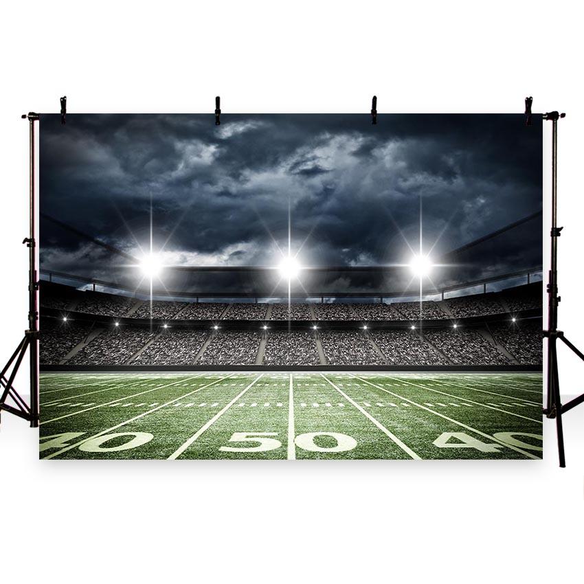 Football Field Night Stadium Photo Booth Backdrops G-261 – Dbackdrop