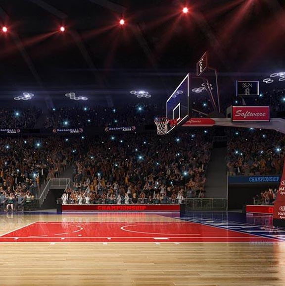 Basketball Gym Night Sports Backdrops for Photography G-318 – Dbackdrop