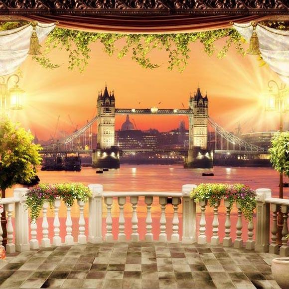 Window Backdrops Lights Backdrops Bridge Backgrounds G-496 – Dbackdrop