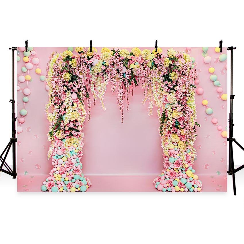 Pink Flower Wall Backdrop for Wedding Events G-741 – Dbackdrop