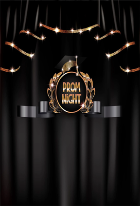 Prom Night Graduation Black Curtain Photo Backdrop G15 – Dbackdrop