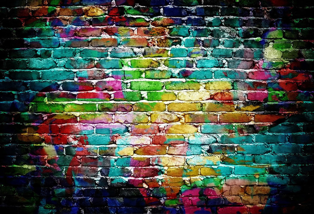 Colorful Brick Wall Backdrops Portrait Photography Backdrops HJ03185 ...
