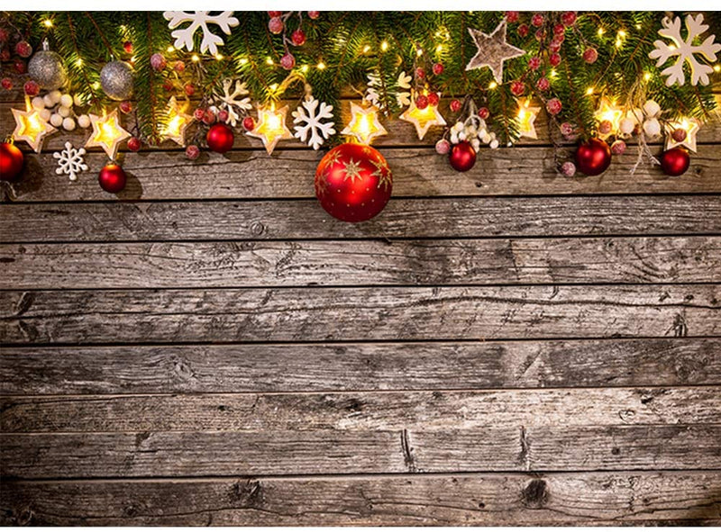 Christmas Decoration Wood Photo Studio Party Backdrop KAT-182