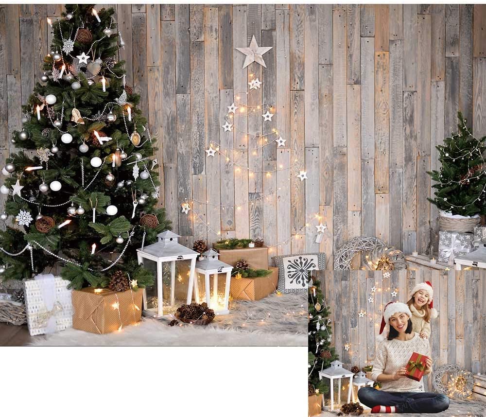 Christmas Tree Wood Wall Photography Backdrop KAT-187 – Dbackdrop