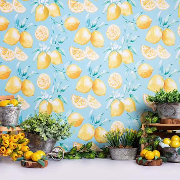 Lemon Plants Decoration Photography Backdrop M-34 – Dbackdrop