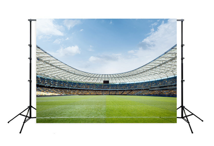 Soccer Field Green Grass Sports Photography Backdrop M062 – Dbackdrop
