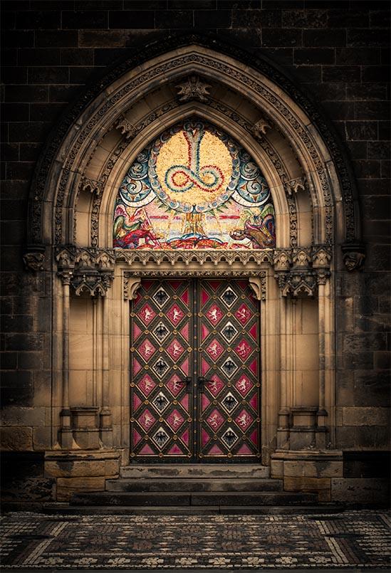 Castle Door Medieval Backdrops Vintage Middle Age Backgrounds S-3058 ...