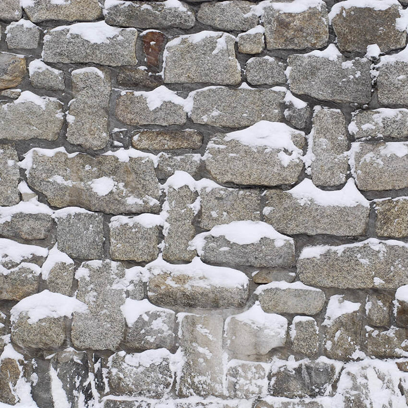 Stone Floor Covered Snow Winter Backdrop SH-1108