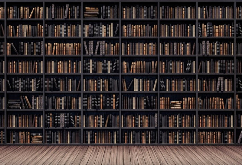Back to School Library Bookshelves Backdrop for Photography SH-806