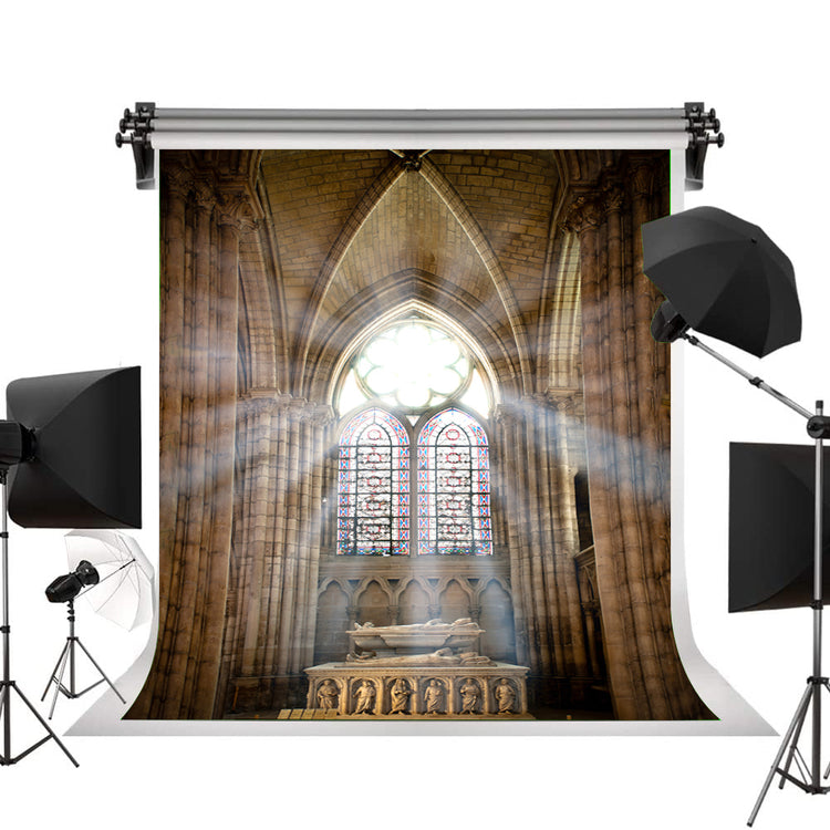 Church Sunshine Through Glass Window Backdrop SH-985 – Dbackdrop