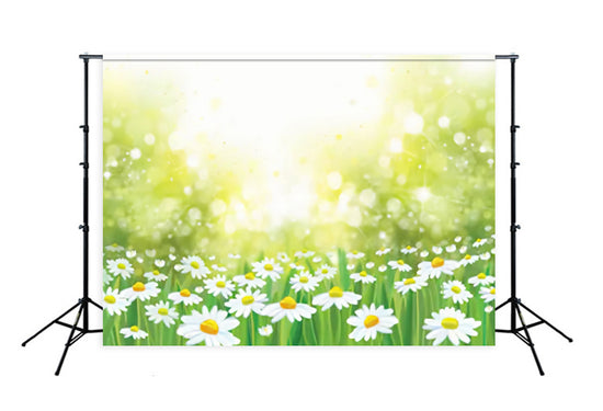 Spring Flowers Green Bokeh Backdrop for Photography SH205 – Dbackdrop