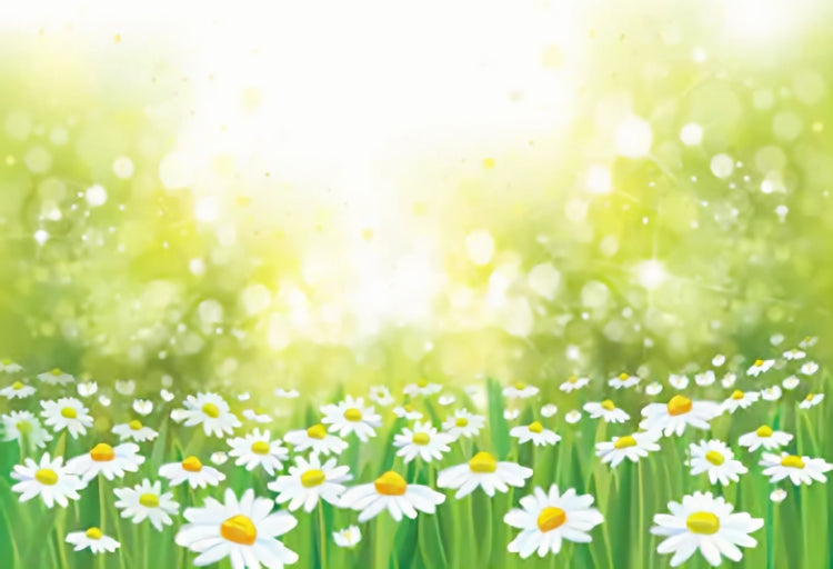 Spring Flowers Green Bokeh Backdrop for Photography SH205 – Dbackdrop