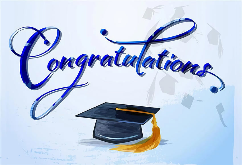 Graduation Backdrop Congratulations Prom Ceremony Photo Backdrop SH-25 ...