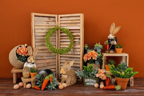 Easter Eggs Rabbit Photo Booth Backdrop SH597 – Dbackdrop