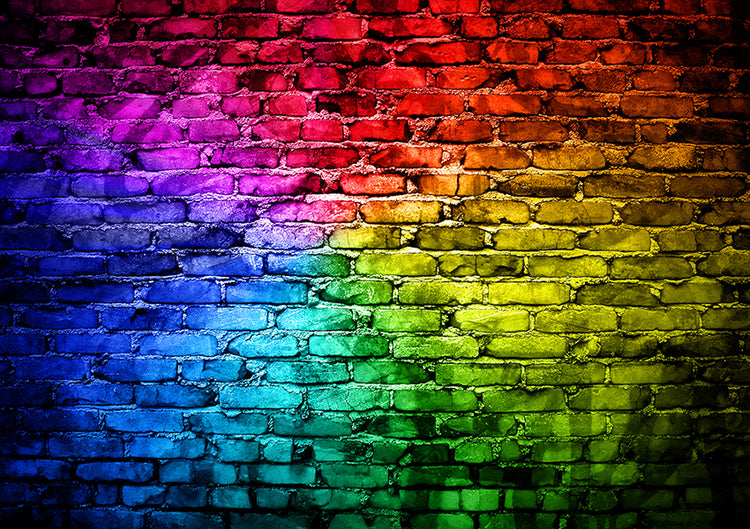 Colorful Brick Wall Backdrop For Portrait Photography SH679 – Dbackdrop