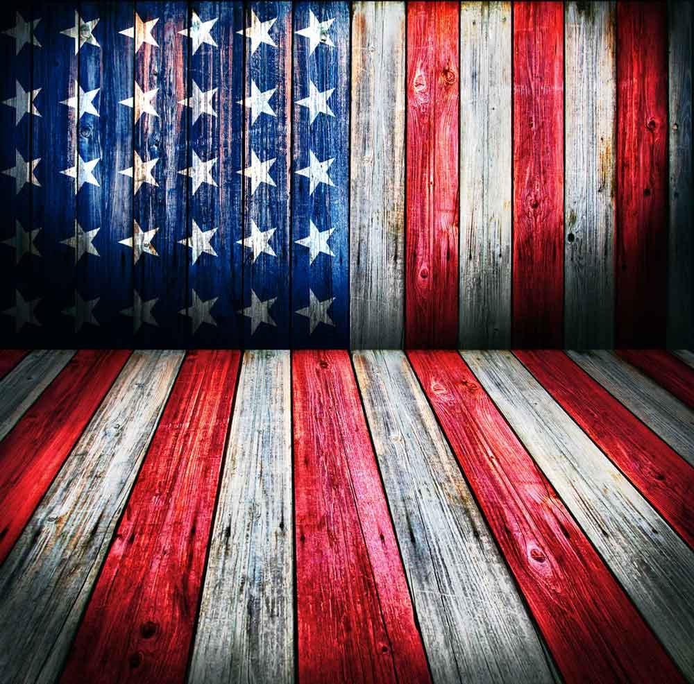 Independence Day Wood American Flag Patriotic Studio Backdrop YY00603 ...