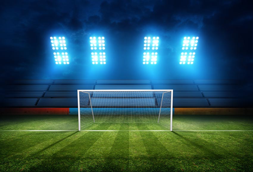 Soccer Field Goal Net Stadium Lights Photo Backdrop LV-238 – Dbackdrop