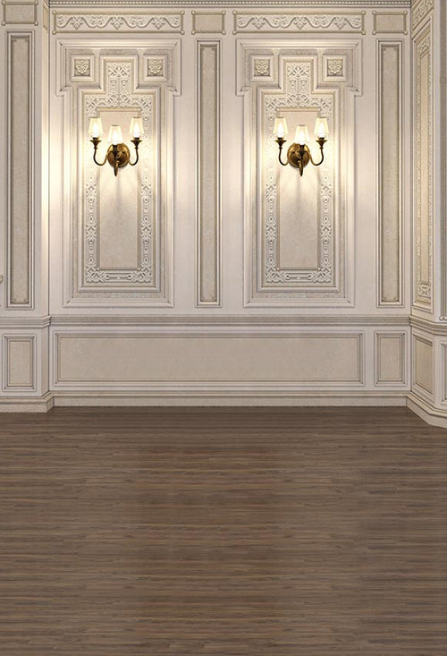 Interior Luxurious Castle Golden Palace Backdrops for Photo Booths LV-