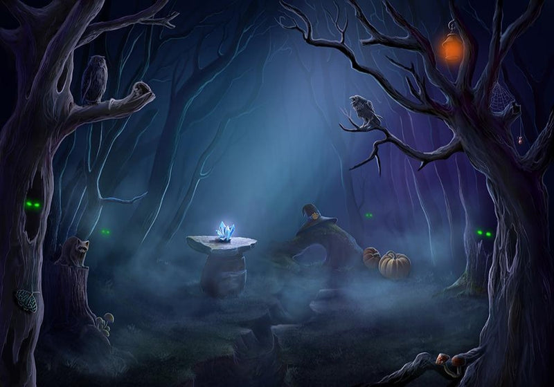 Withered Forest Night Halloween Backdrops for Picture DBD-H19138